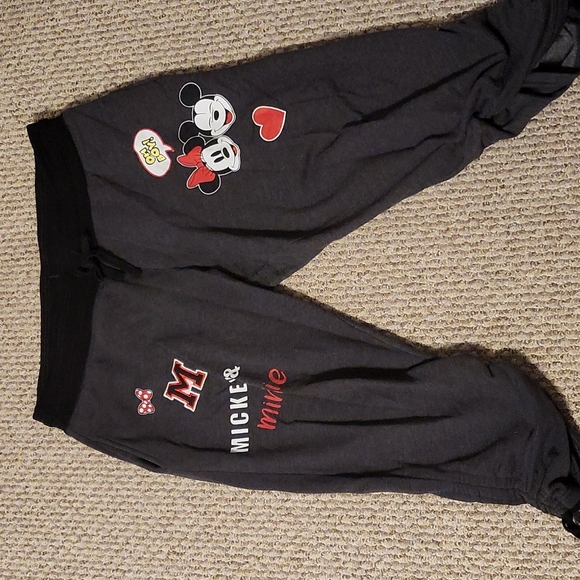Disney | Pants & Jumpsuits | Disney Cropped Sweat Pants Size Xl | Poshmark